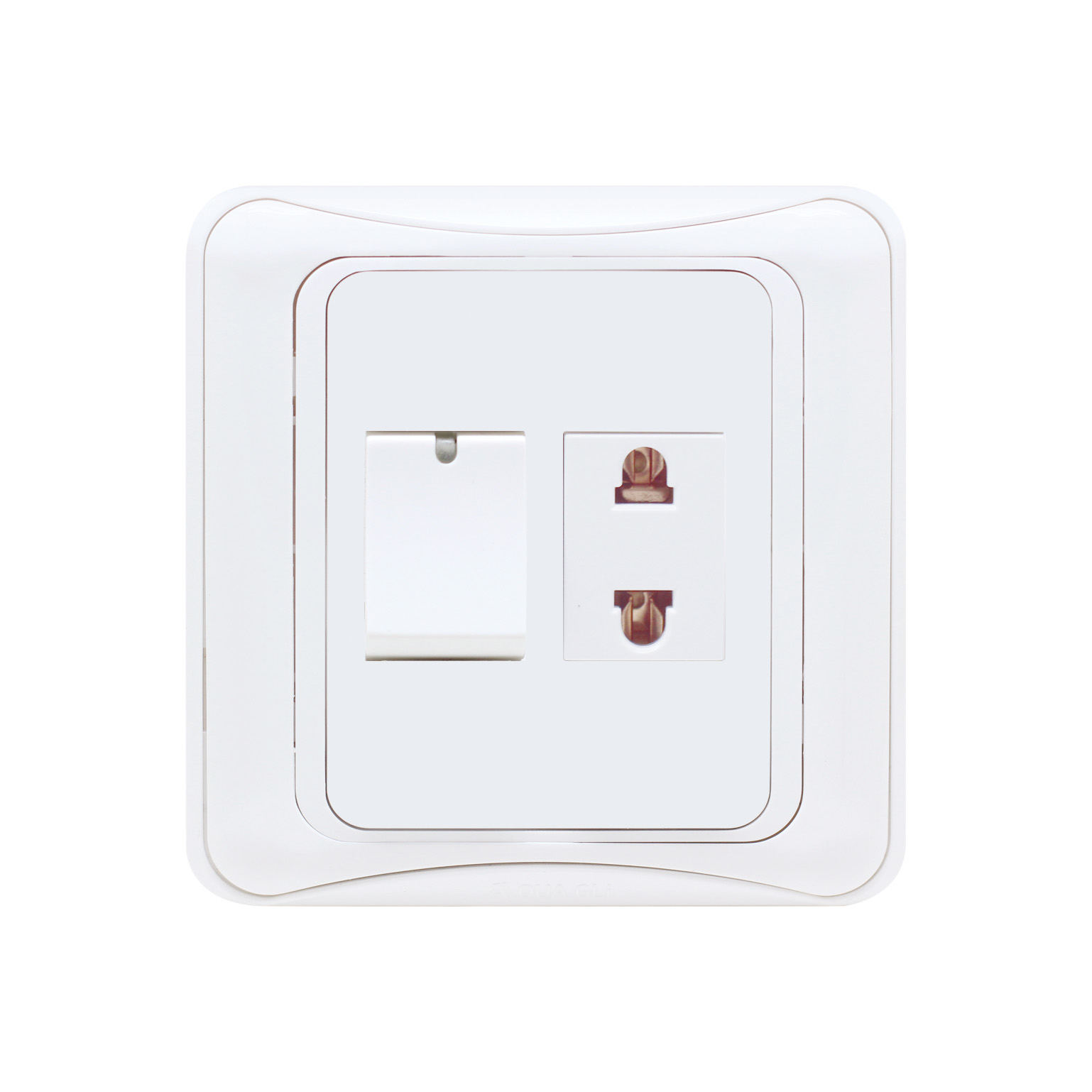 AQUA GLI 1 GANG SWITCH PLUS 1 SOCKET - Aqua Electrical Switches & Sockets