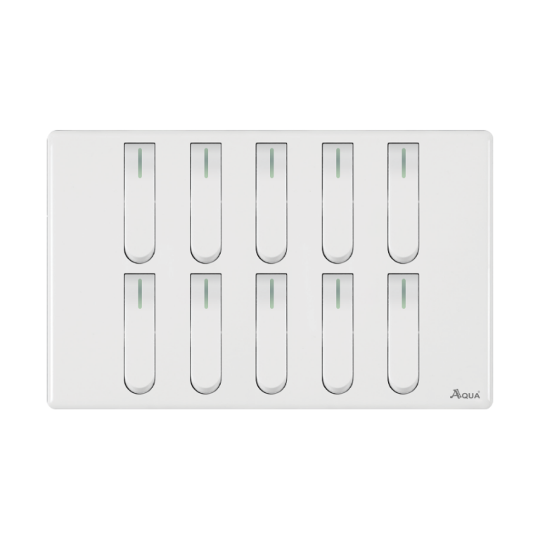 AQUA NEO SUPER WHITE 10 GANG SWITCH – Aqua Electrical