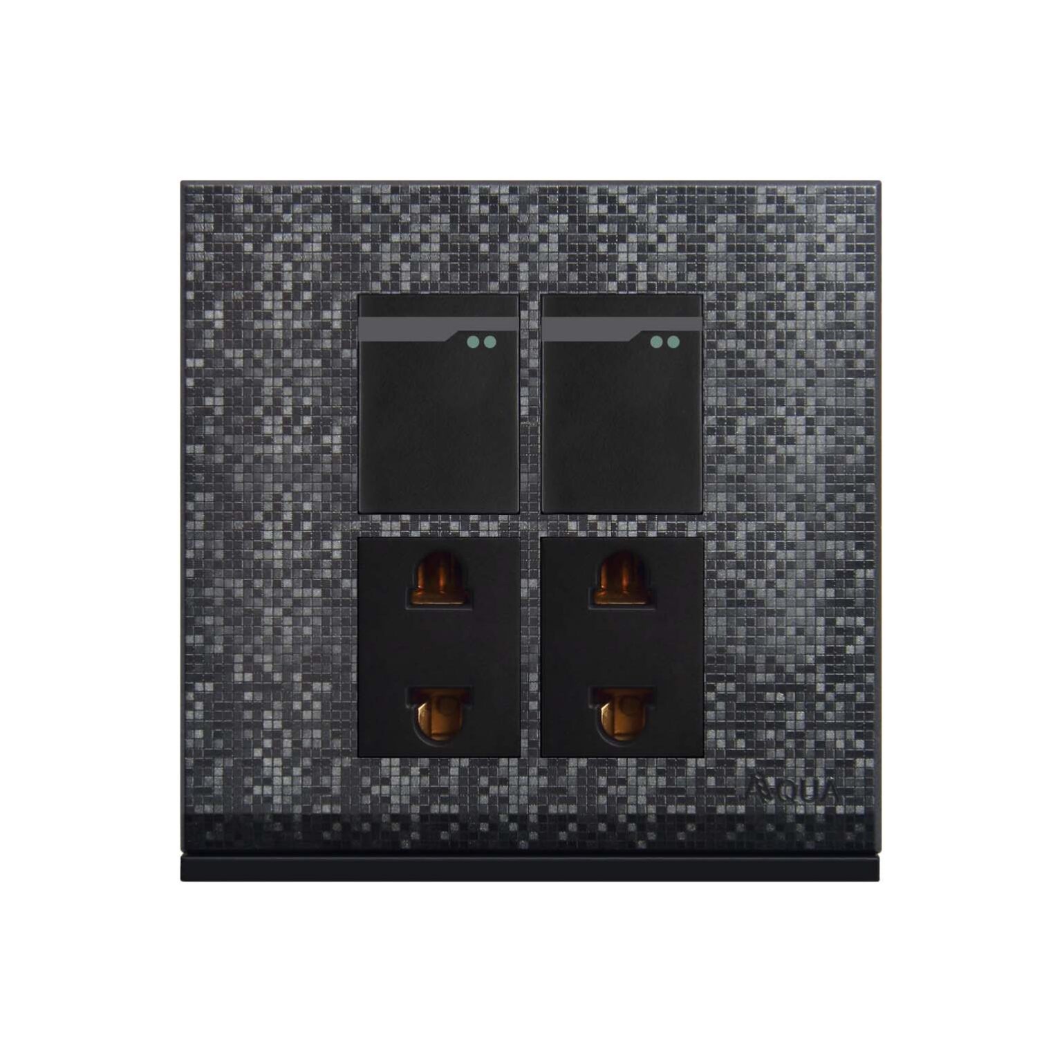 AQUA TEXTURE 2 GANG SWITCH PLUS 2 SOCKET – Aqua Electrical