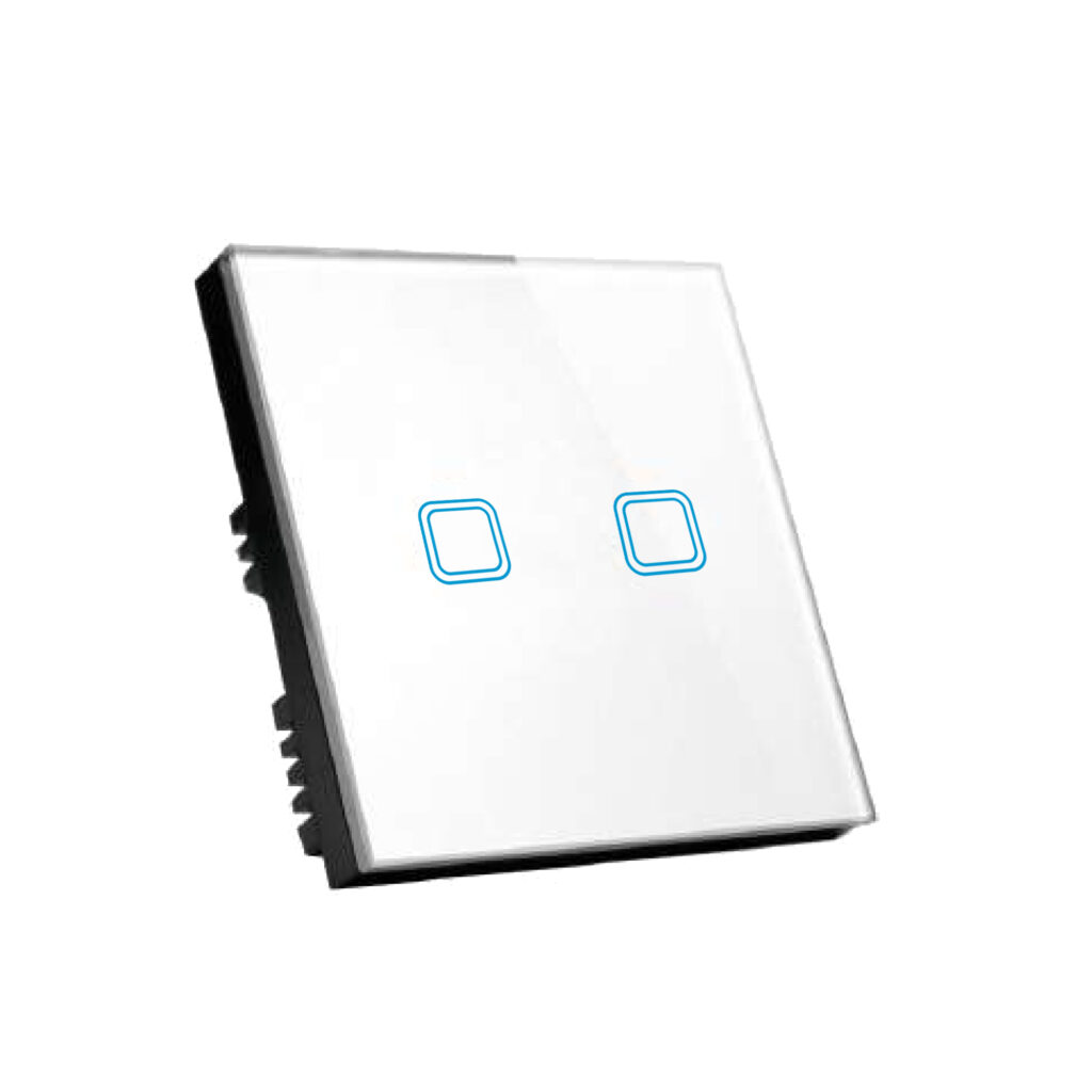 Glass Wifi Smart 2 Gang Switch - Aqua Electrical Switches & Sockets
