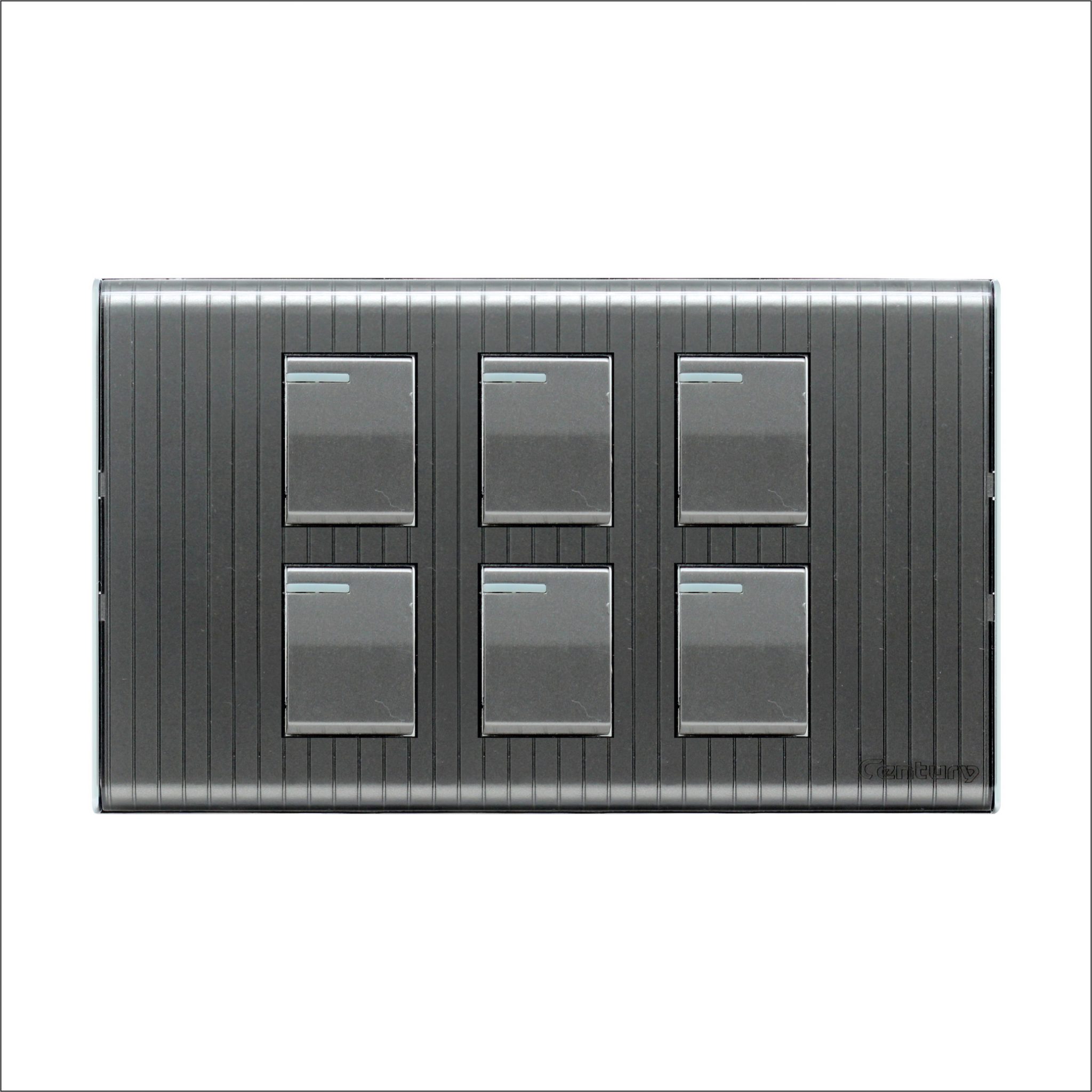 CENTURY CRYSTAL 6 GANG SWITCH – Aqua Electrical
