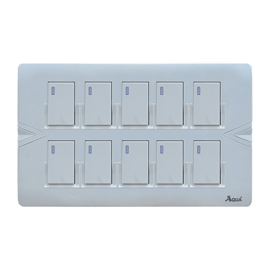 AQUA ARROW WHITE 10 GANG SWITCH – Aqua Electrical
