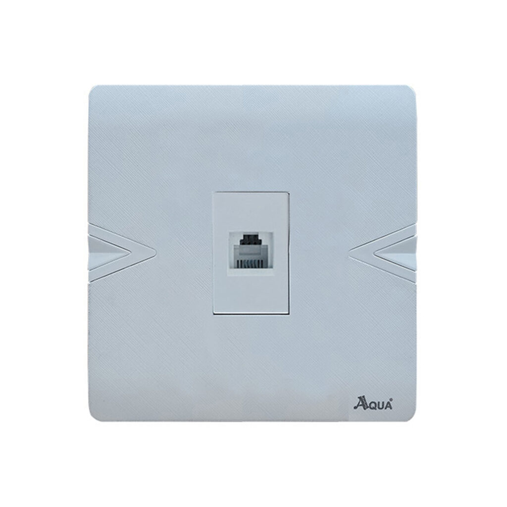 AQUA ARROW WHITE TELEPHONE SOCKET - Aqua Electrical