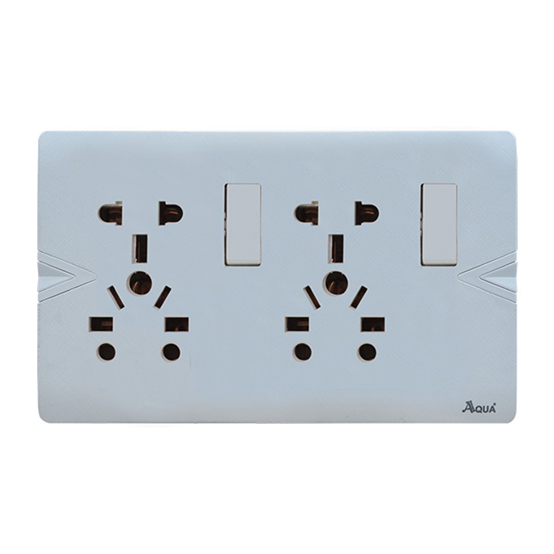AQUA ARROW WHITE DOUBLE UNIVERSAL SOCKET - Aqua Electrical Switches ...