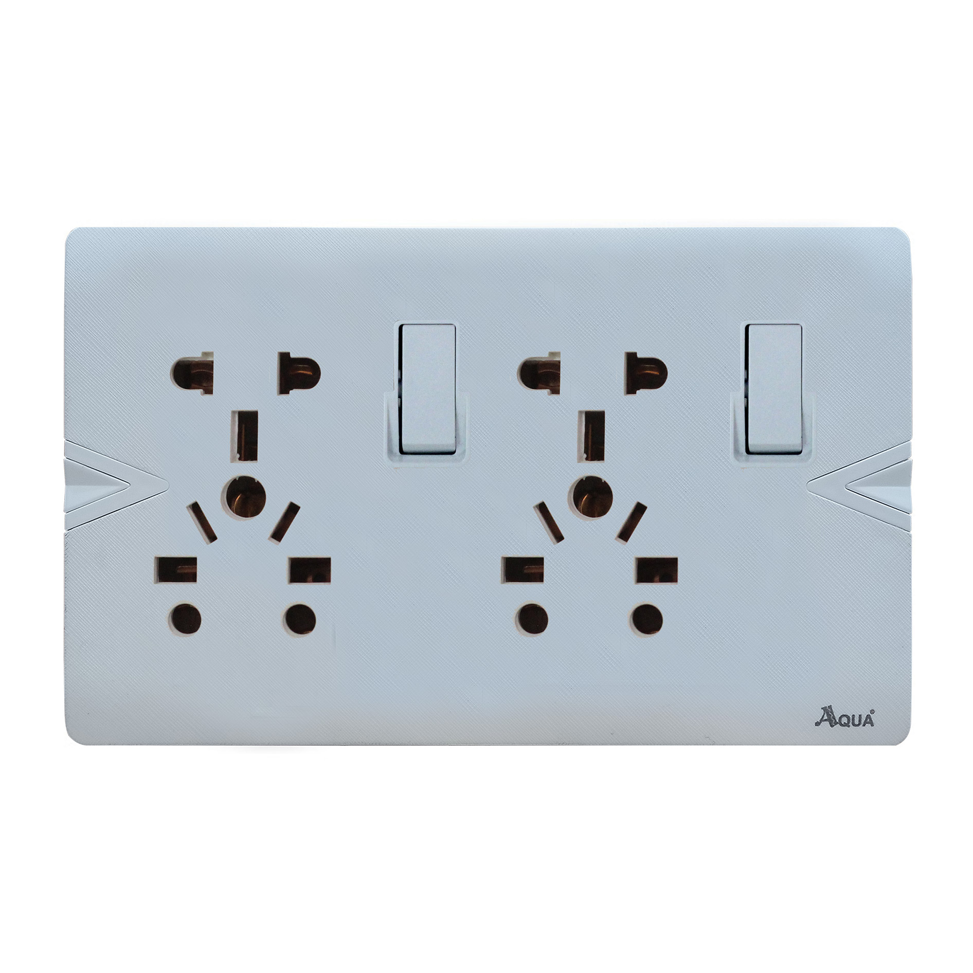 AQUA ARROW WHITE DOUBLE UNIVERSAL SOCKET - Aqua Electrical Switches ...