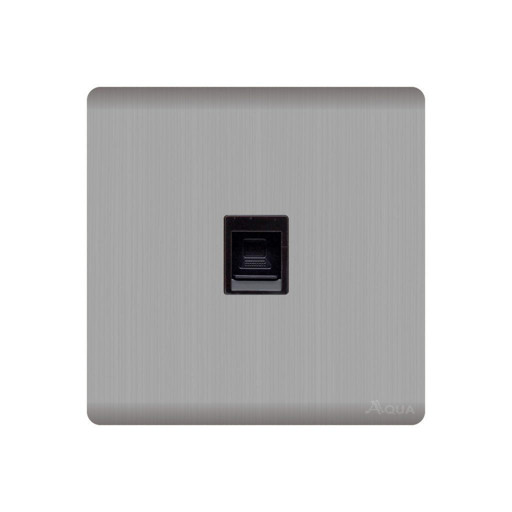 Aqua Discovery Silver Double Data Socket - Aqua Electrical Switches ...