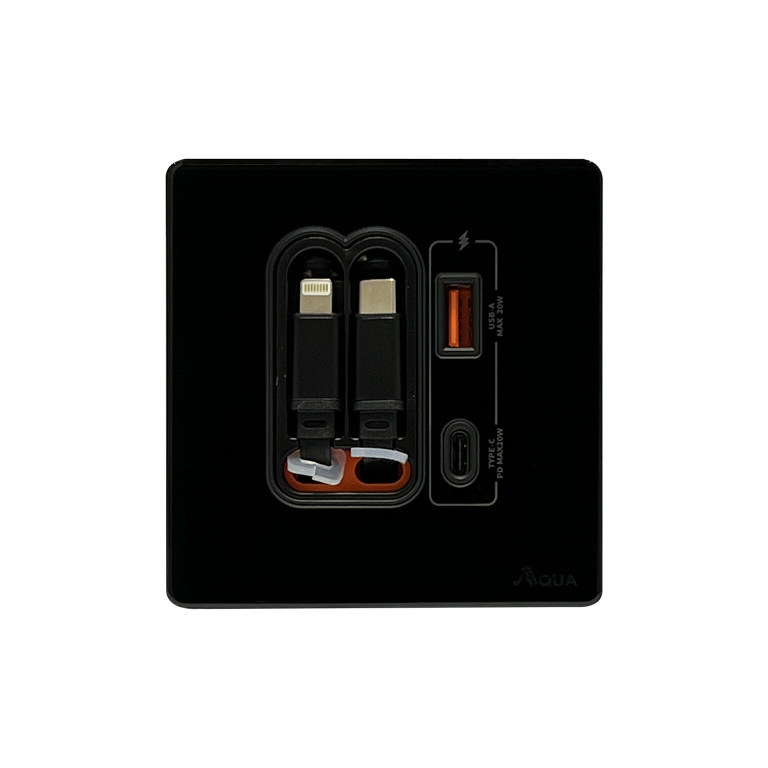 AQUA GLASS BLACK LEAD + TYPE-C - Aqua Electrical