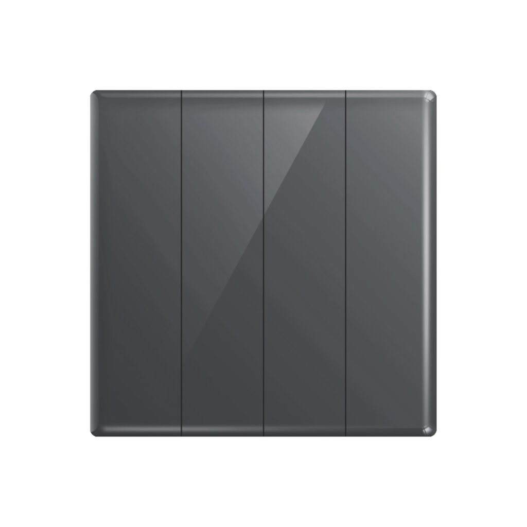 Aqua Glasskin Grey 4 Gang Switch – Aqua Electrical